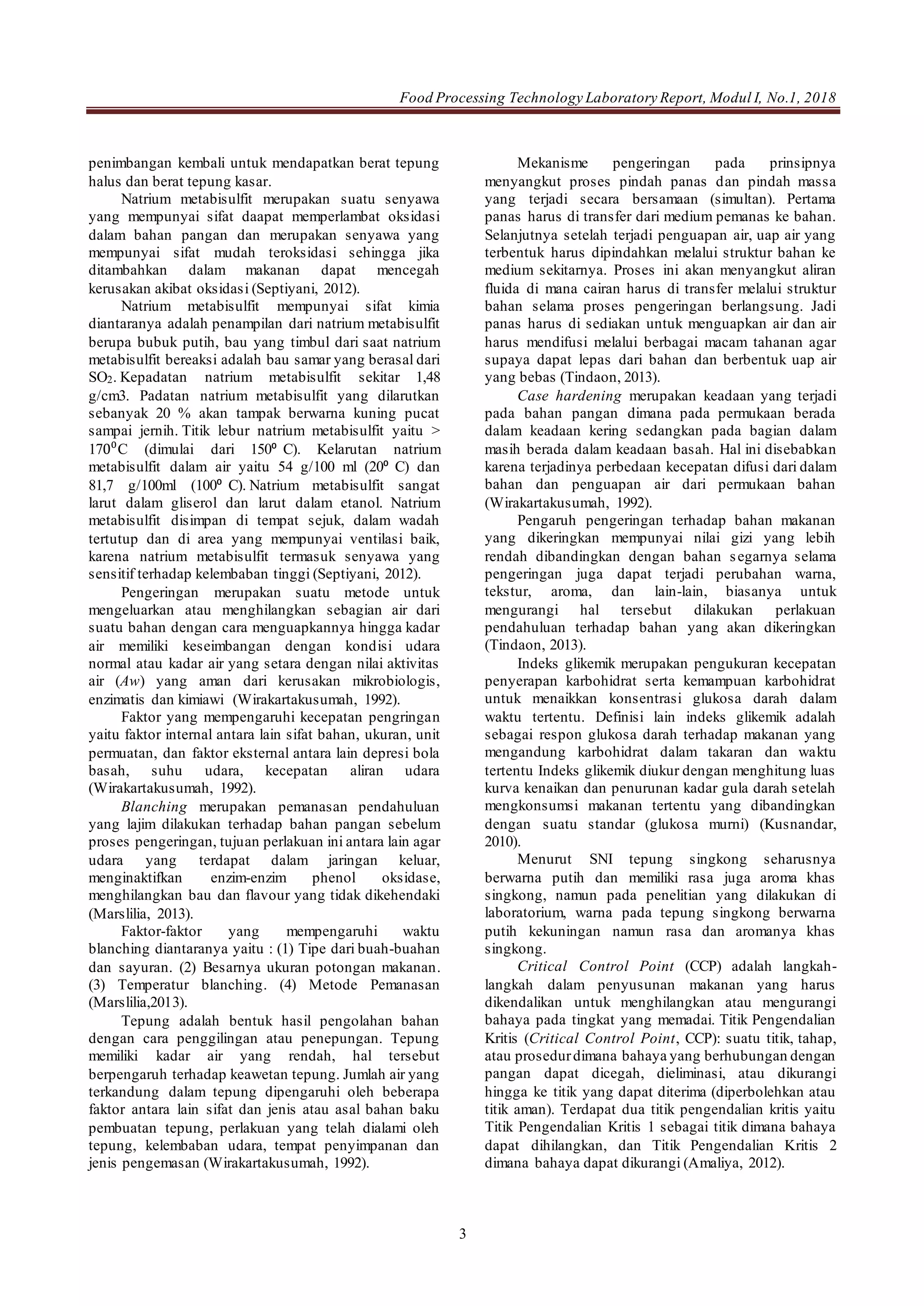 Laporan Praktikum TPP Materi 1 Penepungan - UNPAS | DOCX