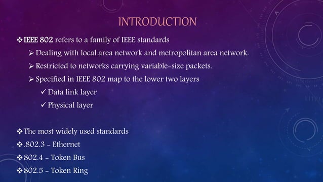 IEEE STANDARDS 802.3,802.4,802.5 | PPTX | Computer Networking | Computing