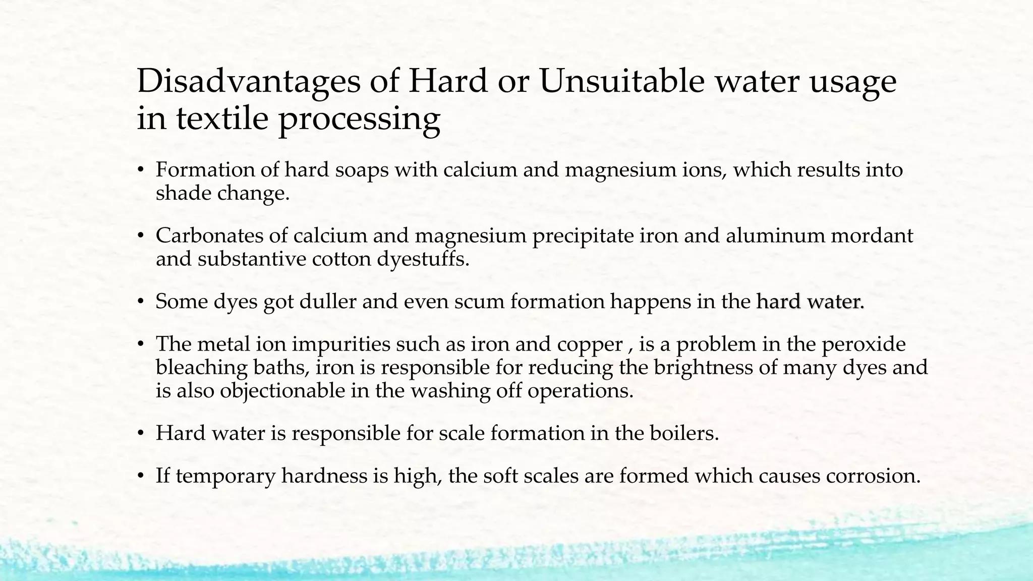 Water parameters for textile indusdtry | PPTX
