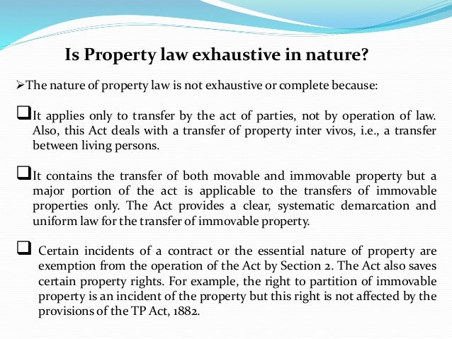 All we need to know before study Transfer of Property Act 1882 | PPTX