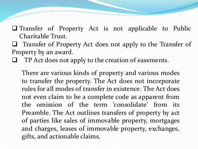 All we need to know before study Transfer of Property Act 1882 | PPTX
