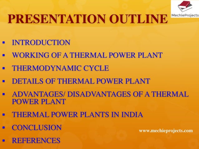 THERMAL POWER PLANTS : Mechanical Engineering Project | PDF