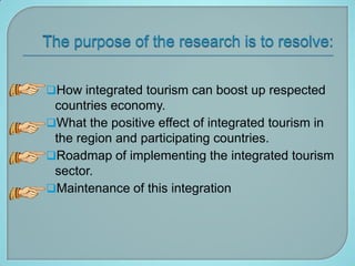 Integrated tourism proposal | PPT