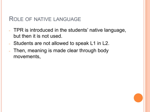 Total Physical Response | PPT