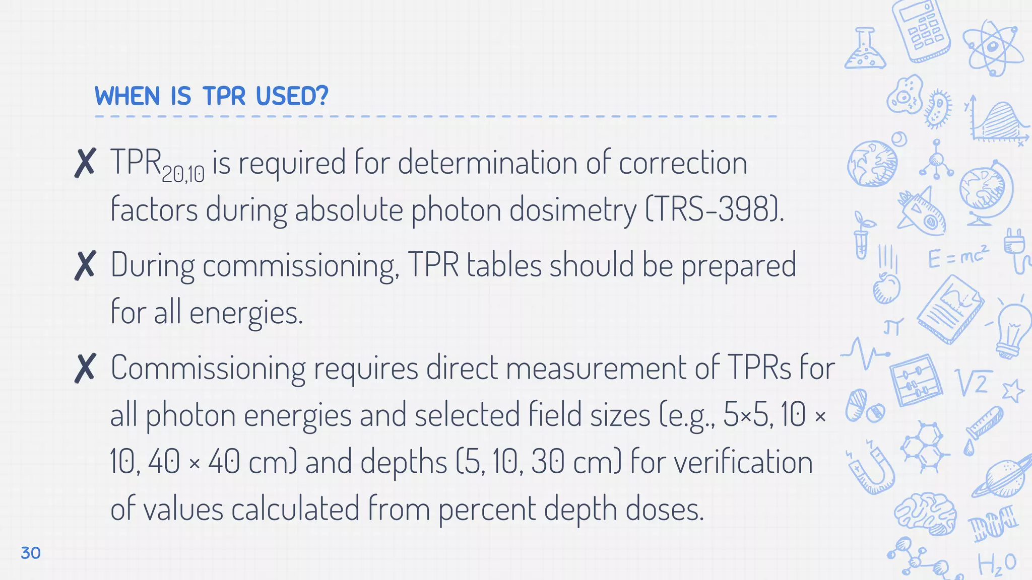 TISSUE PHANTOM RATIO - THE PHOTON BEAM QUALITY INDEX | PPTX