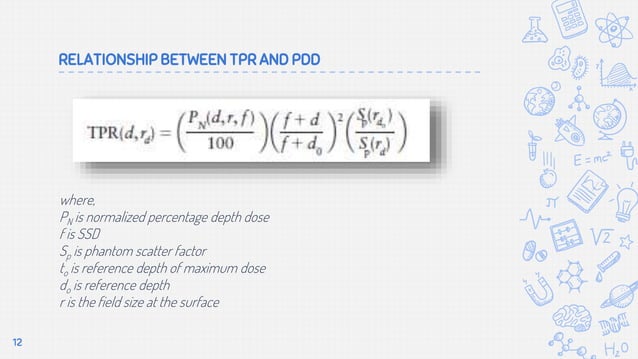TISSUE PHANTOM RATIO - THE PHOTON BEAM QUALITY INDEX | PPTX | Physics ...