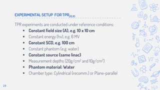 TISSUE PHANTOM RATIO - THE PHOTON BEAM QUALITY INDEX | PPTX
