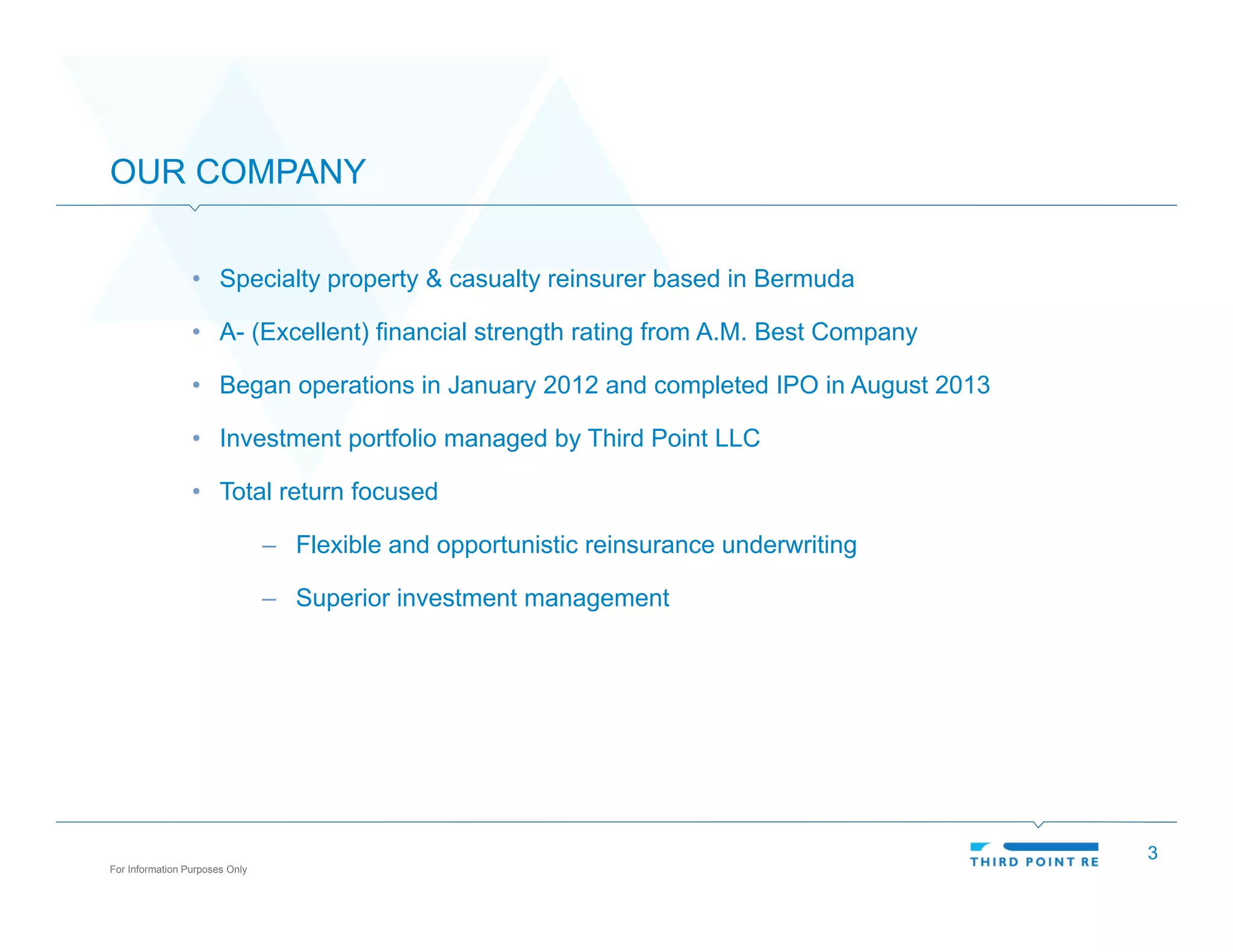 Third Point Reinsurance Ltd. Investor Presentation | PPT