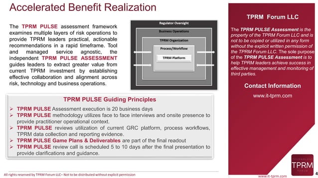 TPRM PULSE Assessment Overview | PPTX