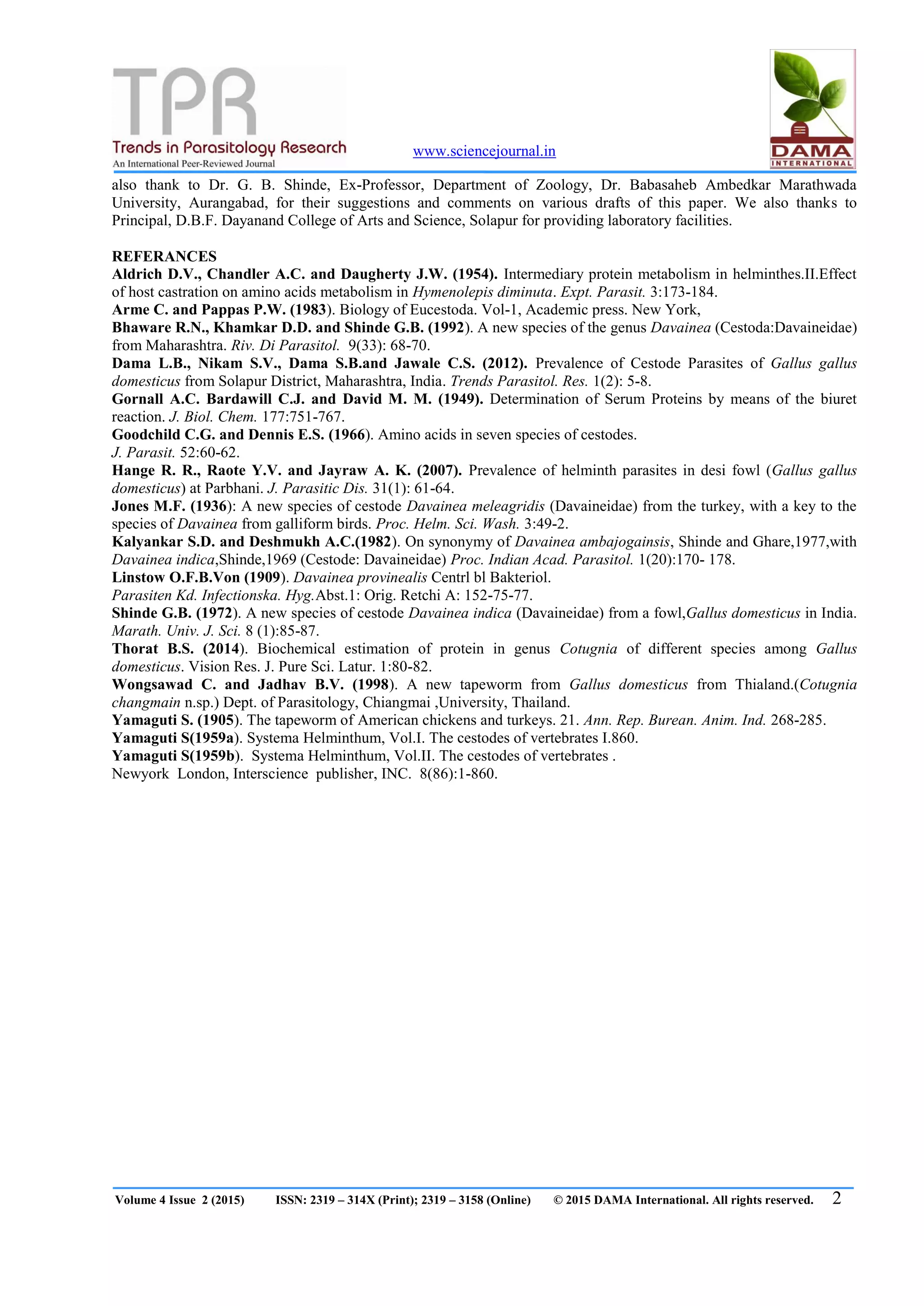 STIMATION OF PROTEINS IN DAVAINEA | PDF