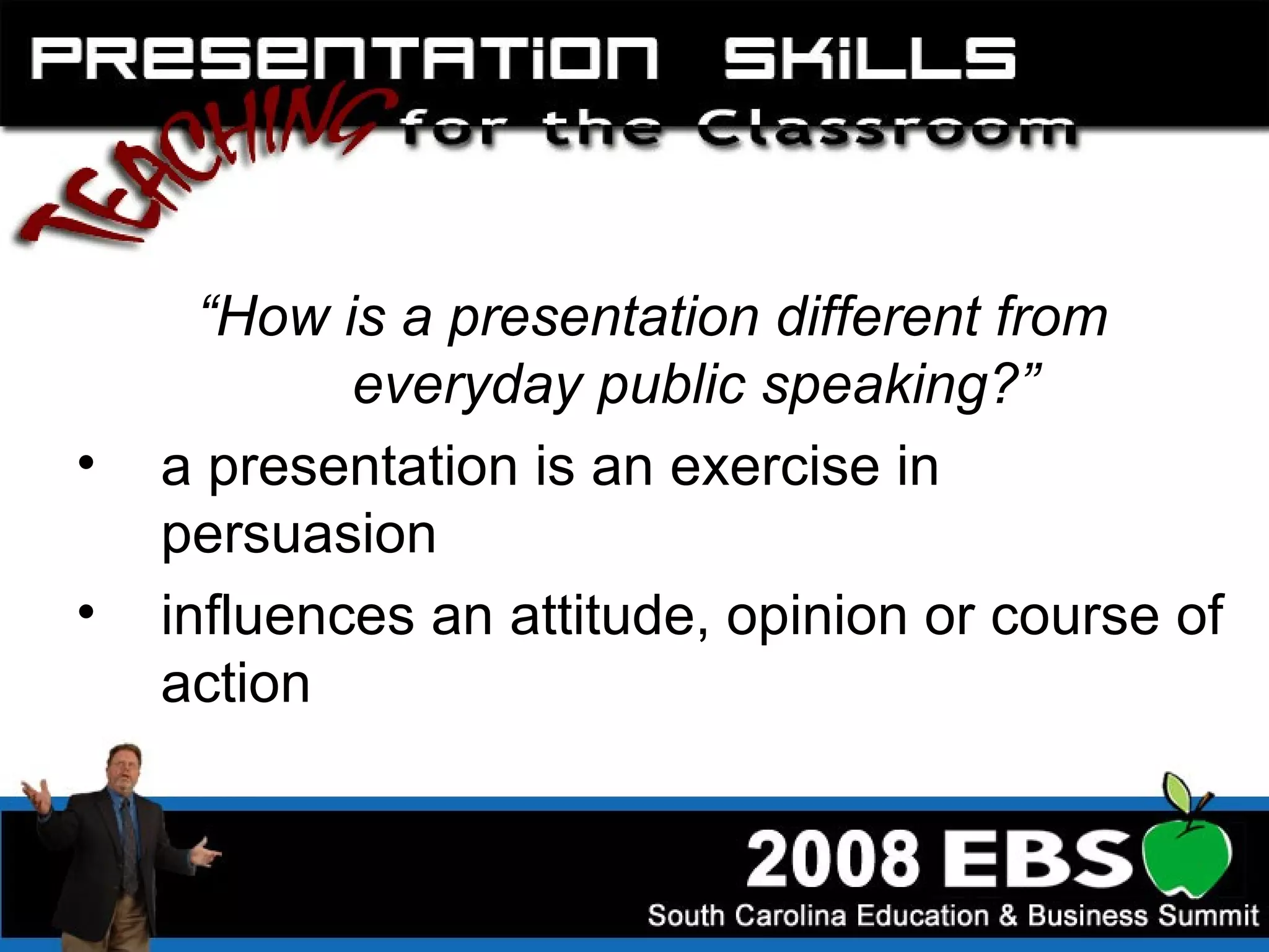 Teaching Presentation Skills for the Classroom | PPT