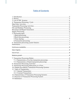 Transaction Processing System | PDF
