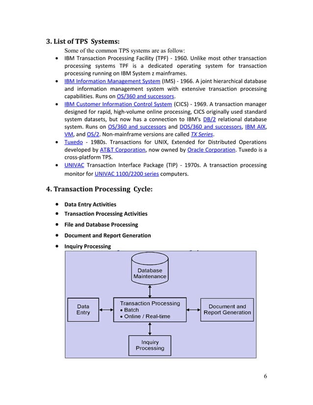 Transaction Processing System | PDF