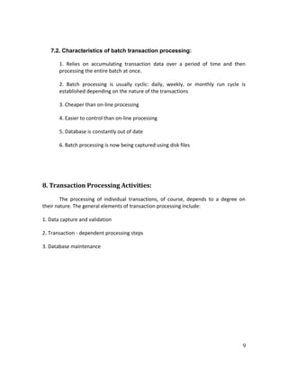 Transaction Processing System | PDF