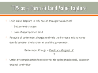 Land adjustment Land value capture | PPT