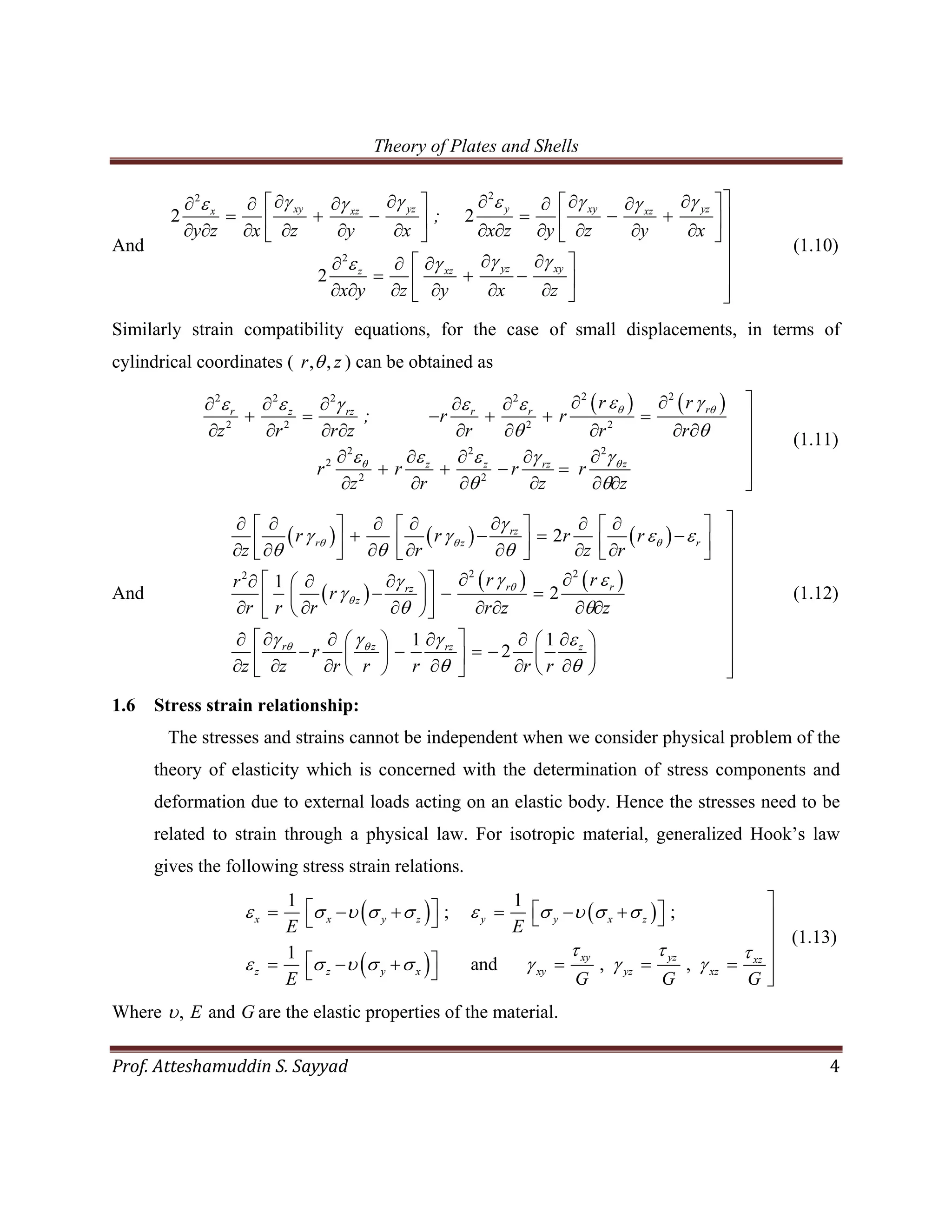 Theory of Plates and Shells | PDF
