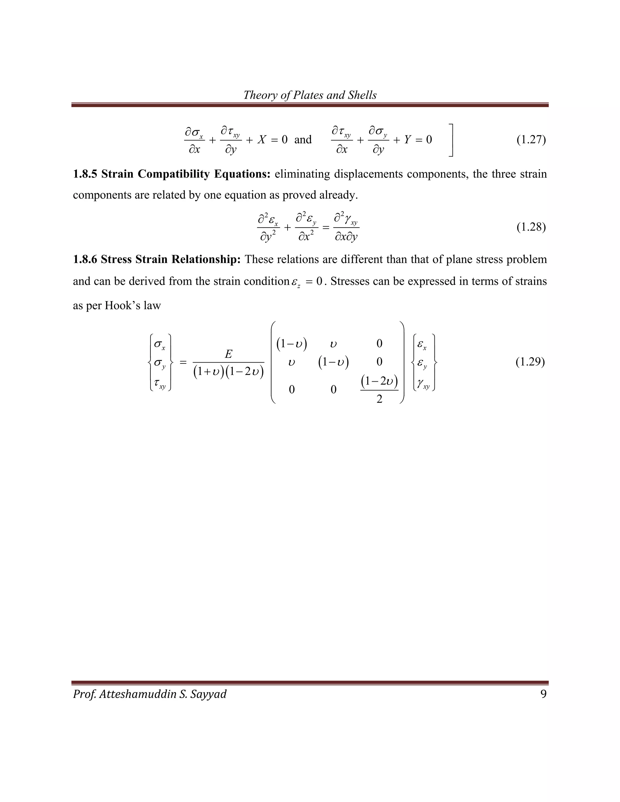 Theory of Plates and Shells | PDF