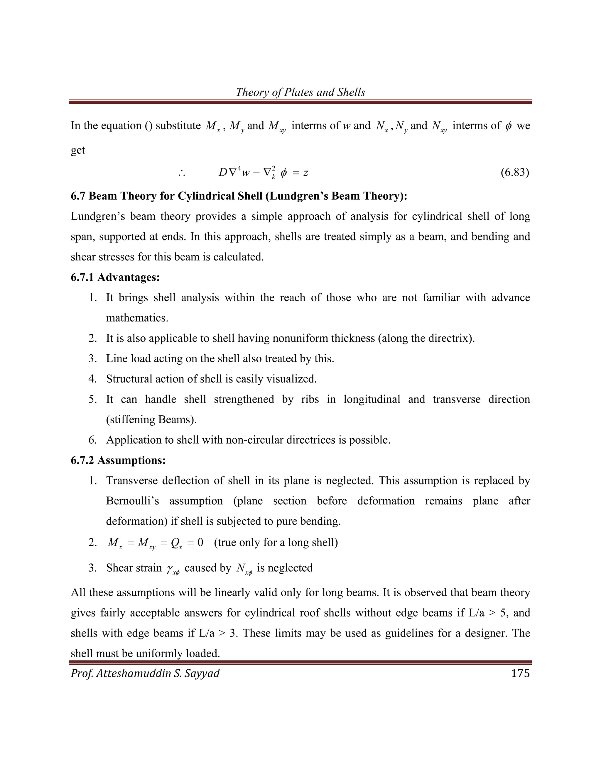 Theory of Plates and Shells | PDF