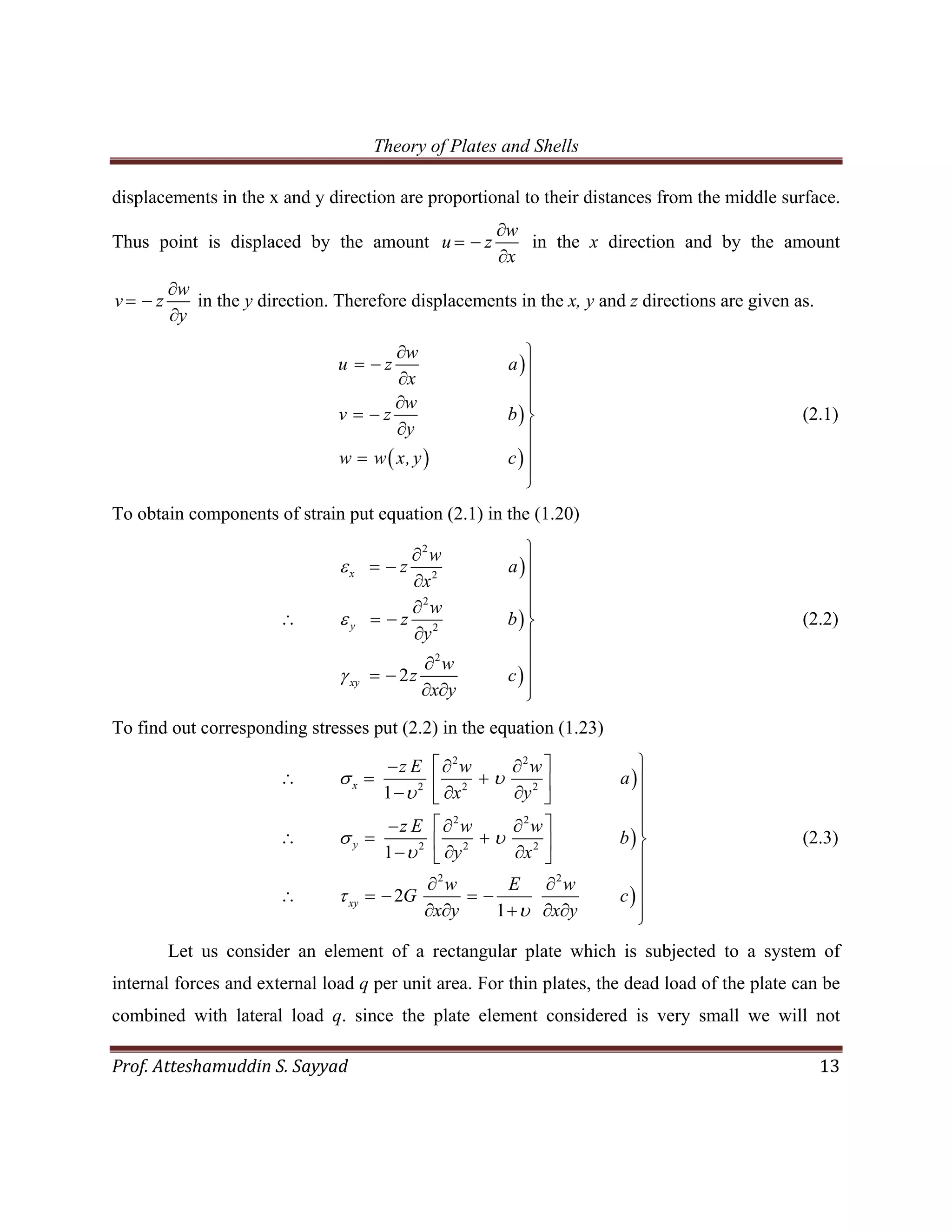 Theory of Plates and Shells | PDF