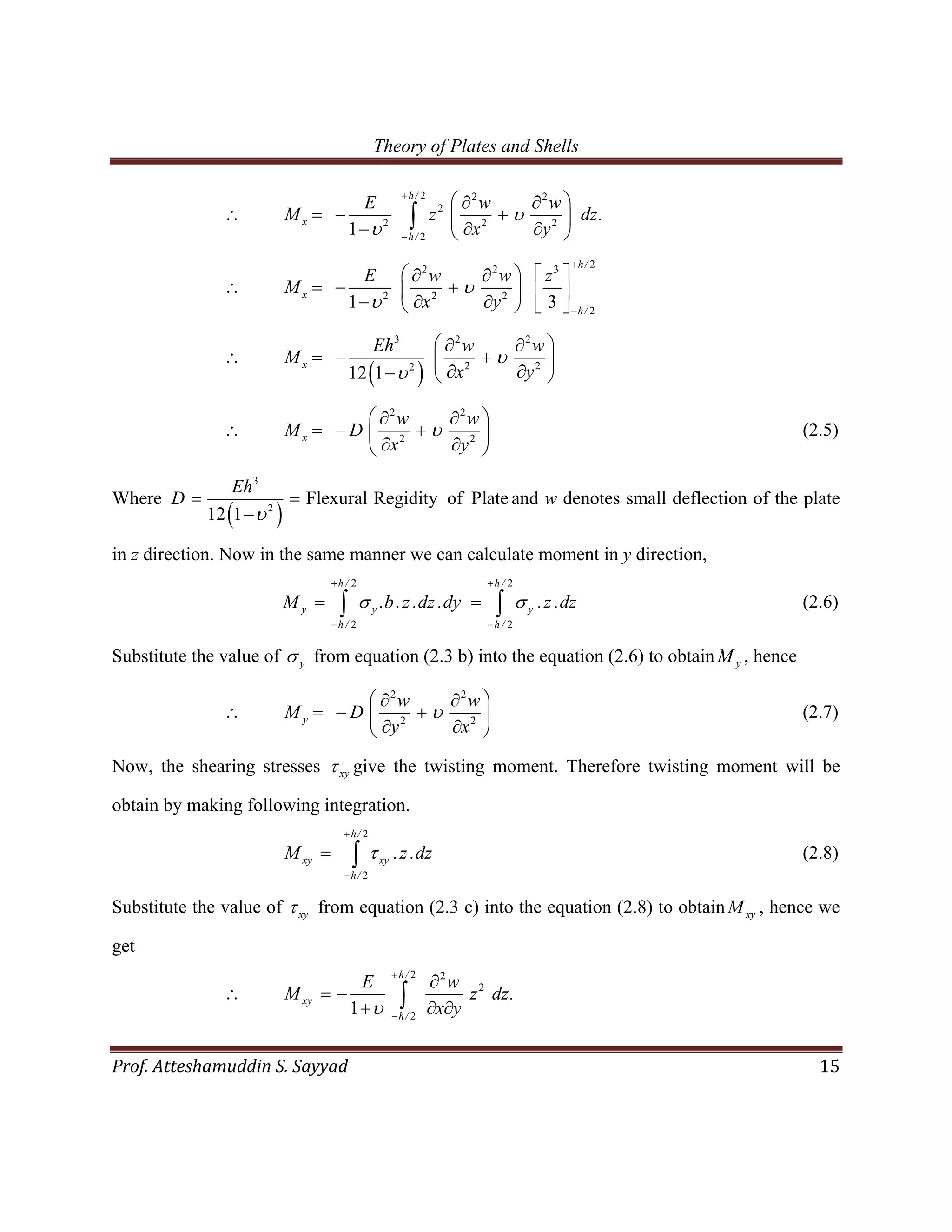 Theory of Plates and Shells | PDF