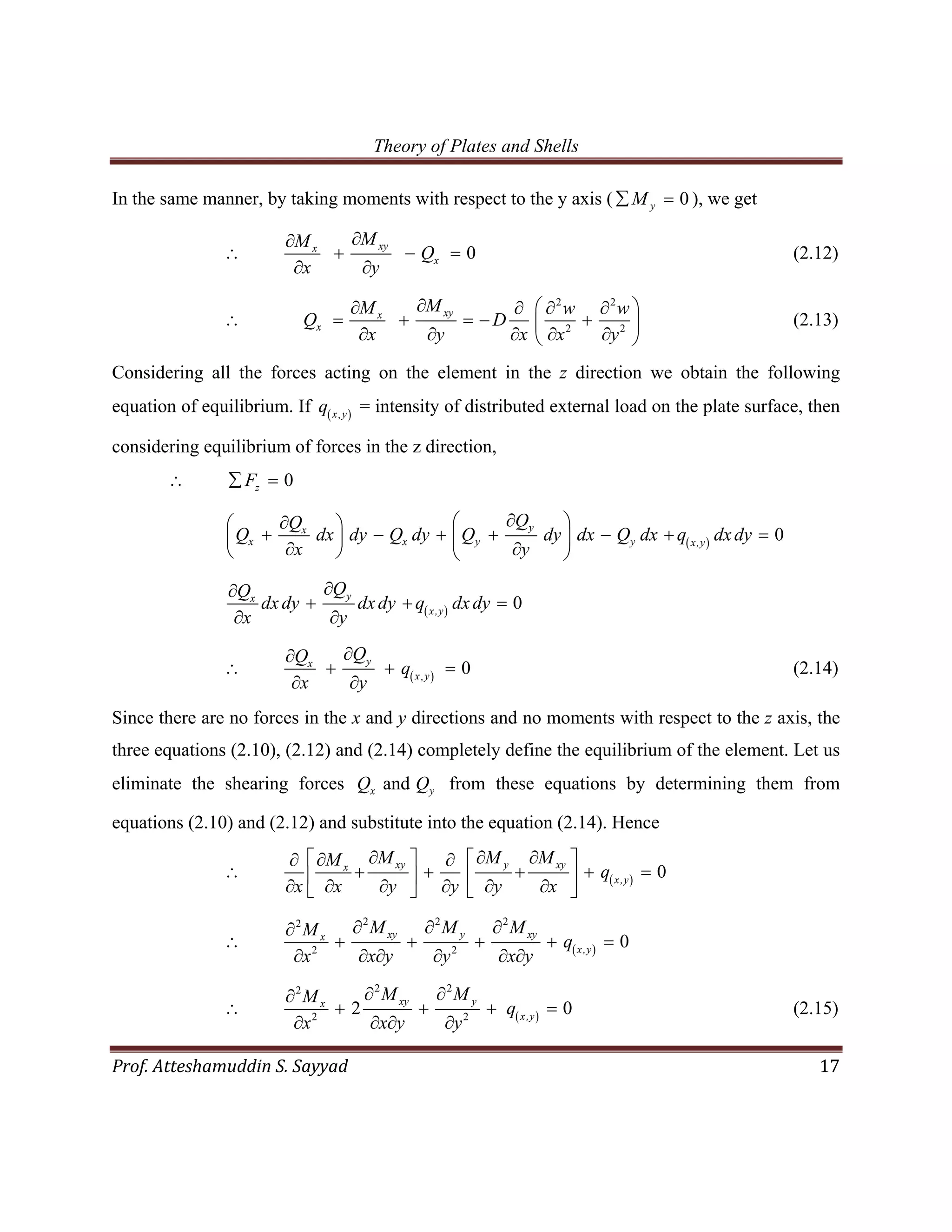 Theory of Plates and Shells | PDF