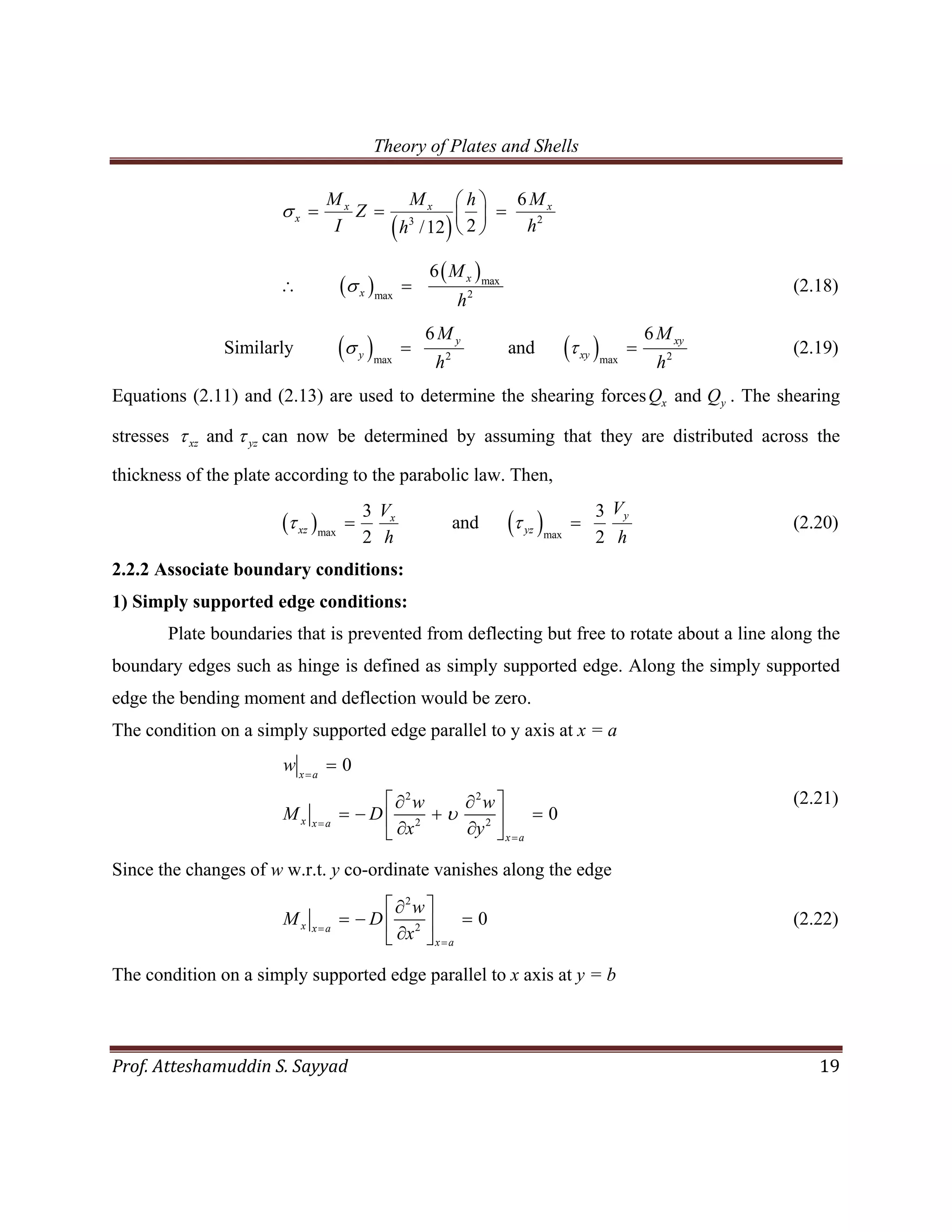 Theory of Plates and Shells | PDF