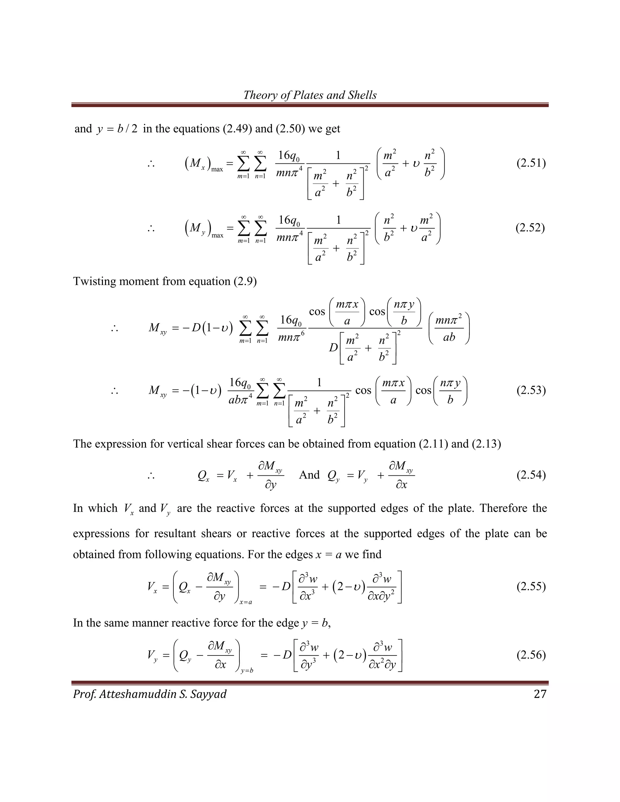 Theory of Plates and Shells | PDF