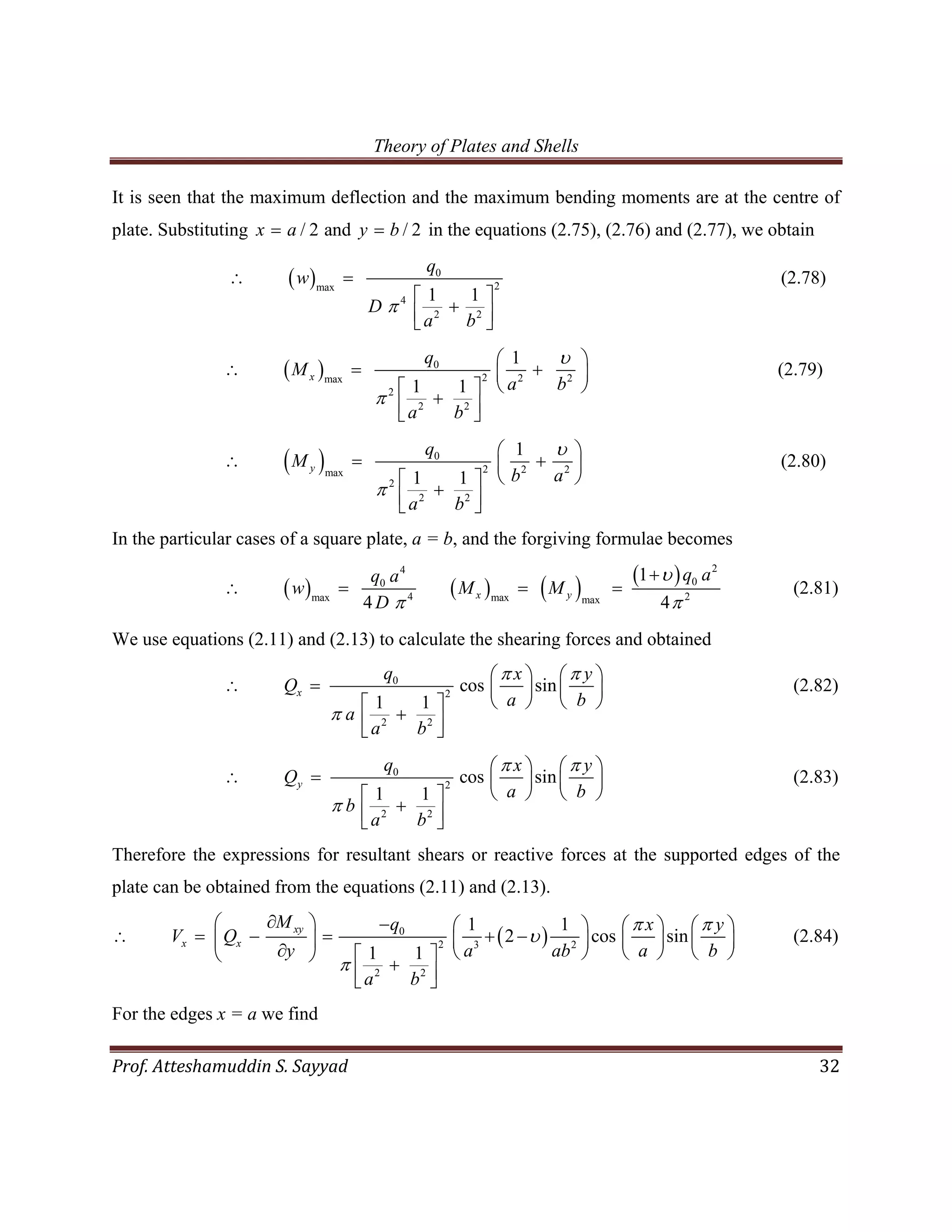 Theory of Plates and Shells | PDF