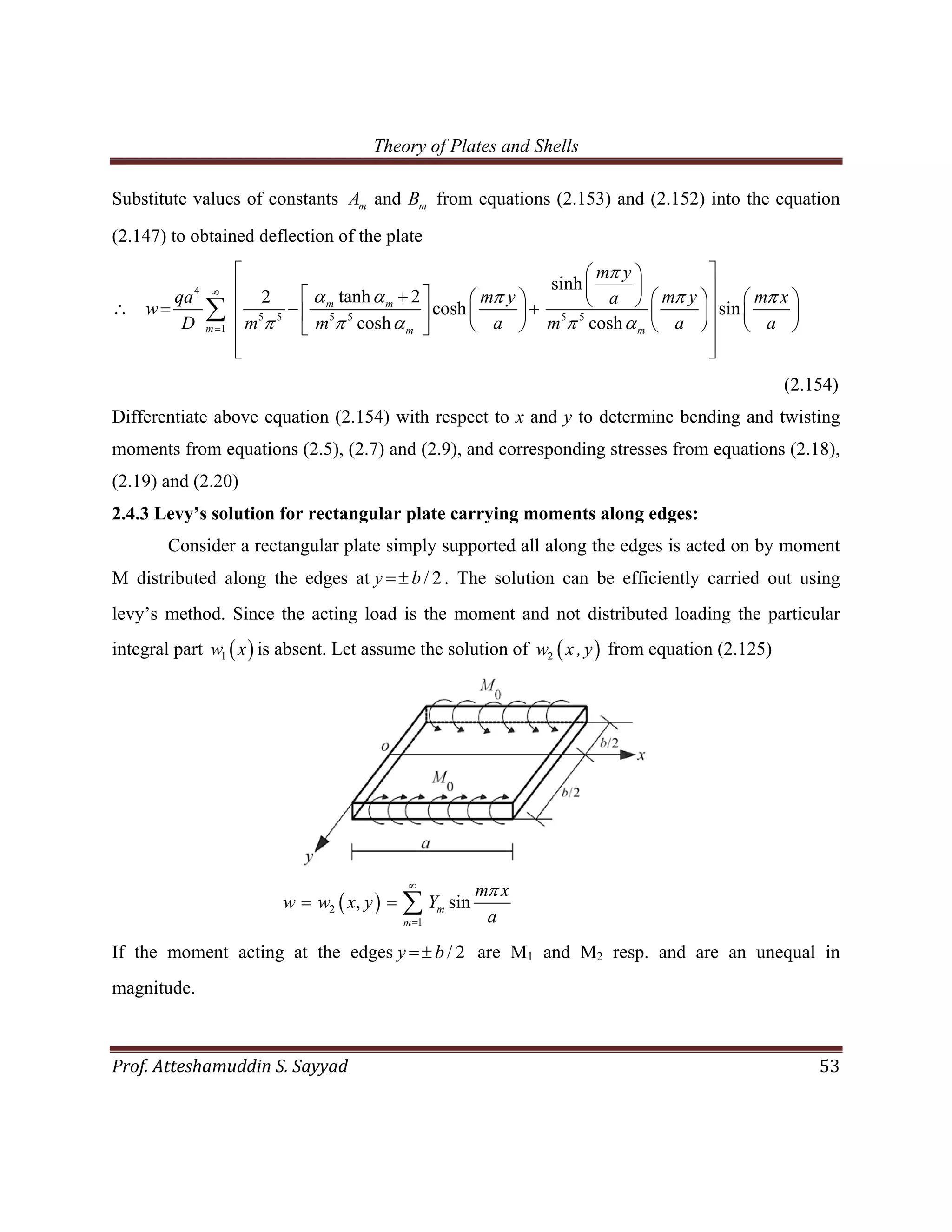 Theory of Plates and Shells | PDF