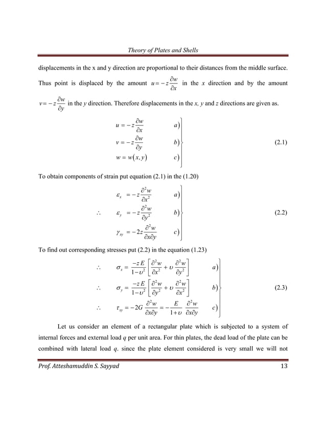 Theory of Plates and Shells | PDF