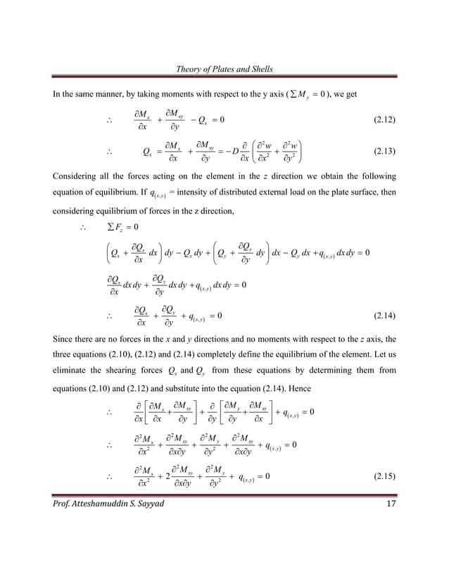 Theory of Plates and Shells | PDF