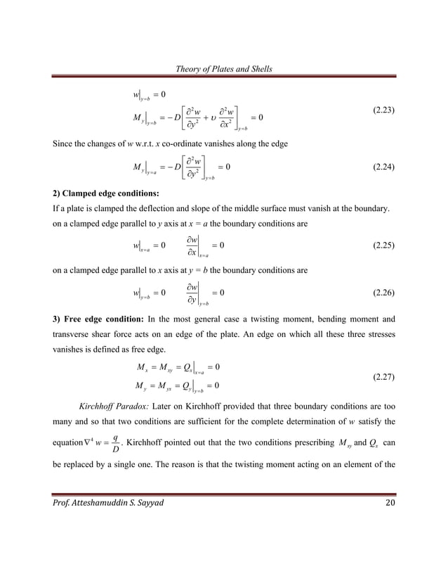Theory of Plates and Shells | PDF