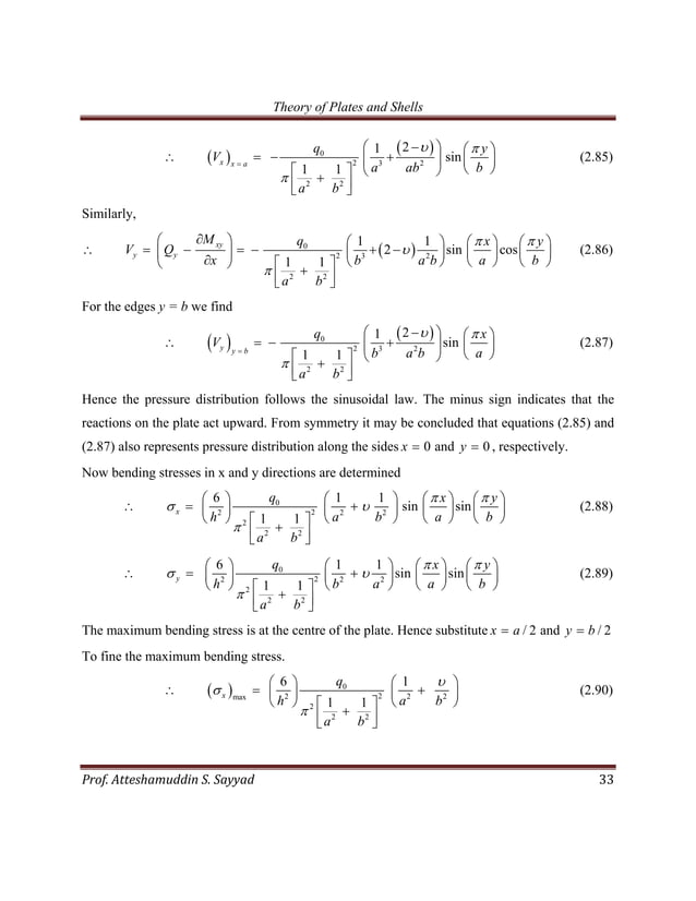 Theory of Plates and Shells | PDF