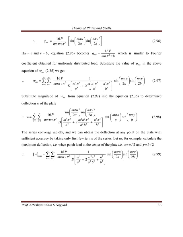 Theory of Plates and Shells | PDF