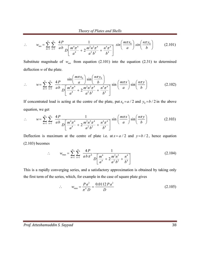 Theory of Plates and Shells | PDF