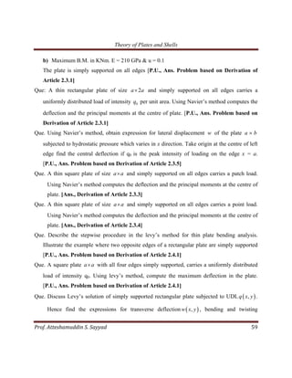 Theory of Plates and Shells | PDF