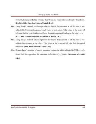 Theory of Plates and Shells | PDF