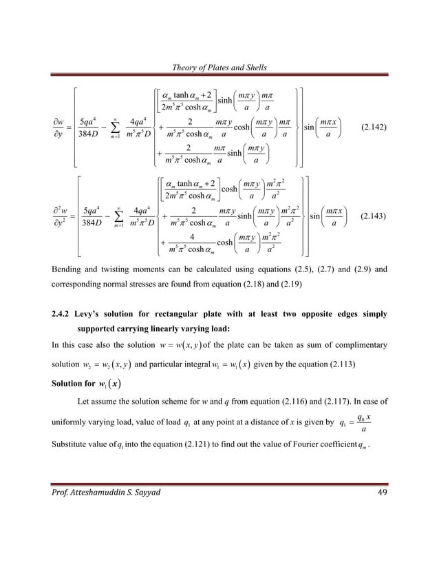 Theory of Plates and Shells