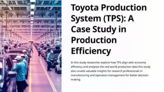 Toyota production system presentation on | PPTX