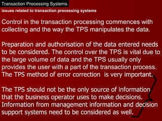 Transaction processing systems | PPT