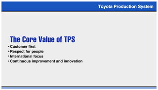 TOYOTA PRODUCTION SYSTEM (TPS) PRESENTATION | PDF