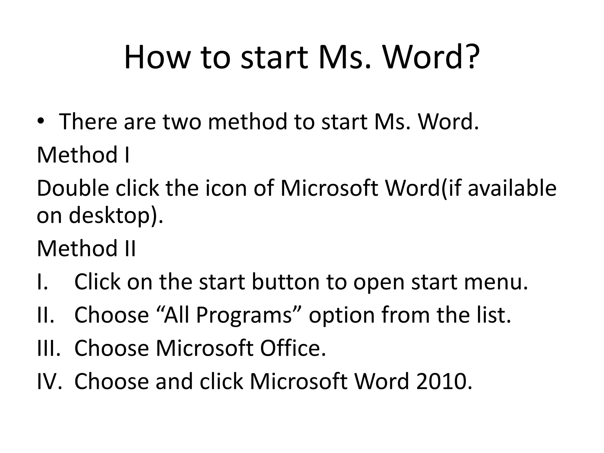MS. Word