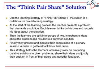 ThinkPairShare learning strategy | PPTX
