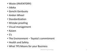BASIC OF TOYOTA PRODUCTION SYSTEM | PPTX