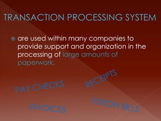 Transaction Processing System | PPTX