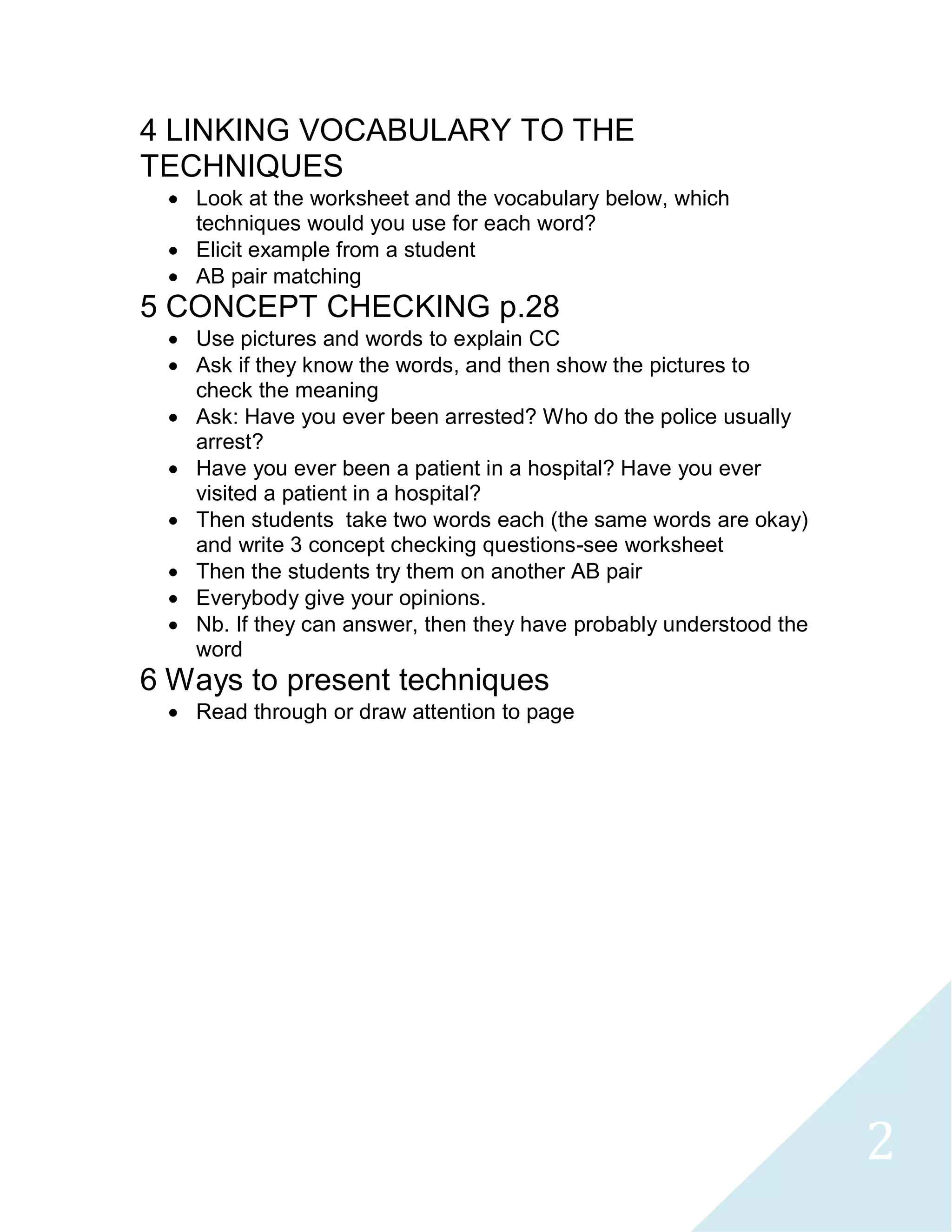 Tp teaching vocabulary lesson plan | PDF
