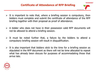Tpt's tendering process at a glance | PDF