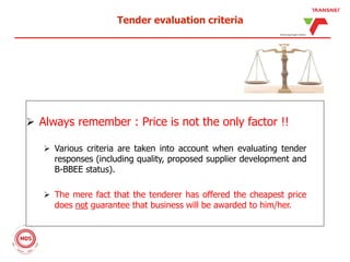 Tpt's tendering process at a glance | PDF