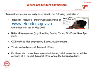 Tpt's tendering process at a glance | PDF