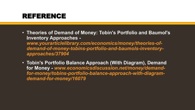 TOBIN’S PORTFOLIO BALANCE APPROACH | PPTX | Stocks and Bonds | Personal ...